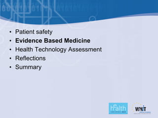 The Role of Information Technology in Clinical Governance | PDF