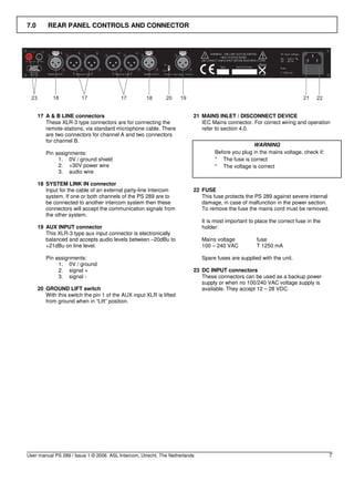 ASL Intercom PS289 | PDF
