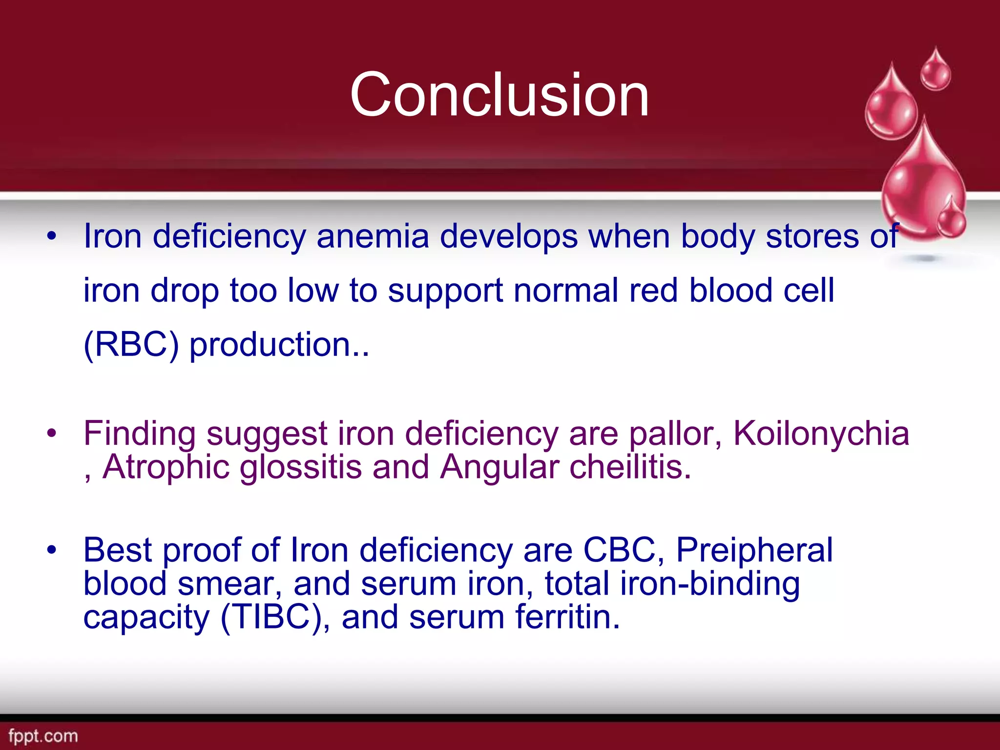 Approach to Iron Deficiency Anemia in Children | PPTX