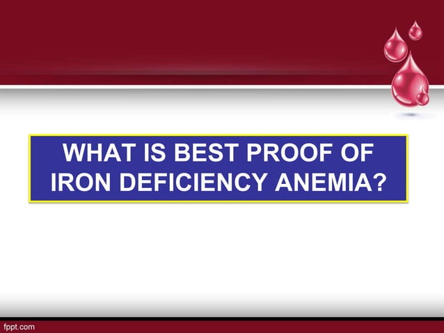 Approach to Iron Deficiency Anemia in Children | PPTX