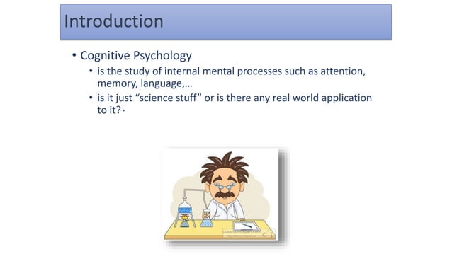 PS3103 Cognitive Psy Lecture 1.pptx | Free Download