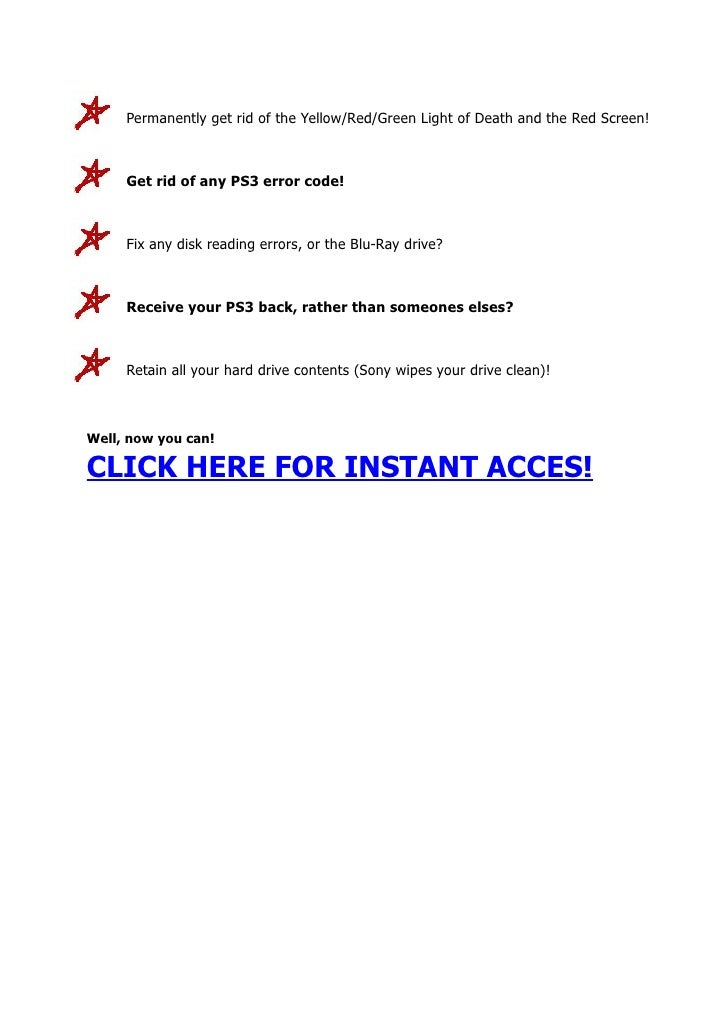 Ps3 yellow light of death fix