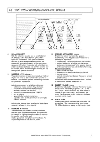 ASL Intercom PS4379 | PDF