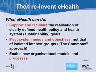 Healthcare Systems Sustainability. Securing long-term sustainable ...