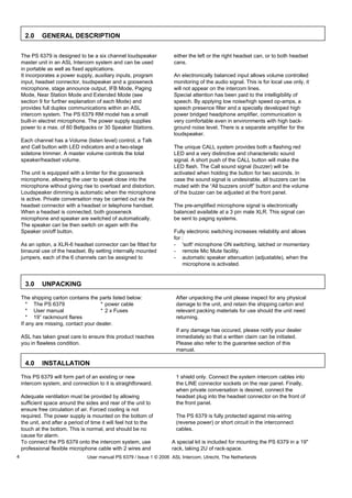 ASL Intercom PS6379 | PDF