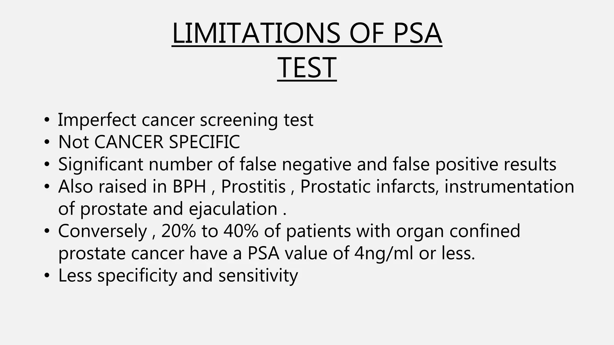 Role of Prostate Specific Antigen in Benign and malignant prostatic ...