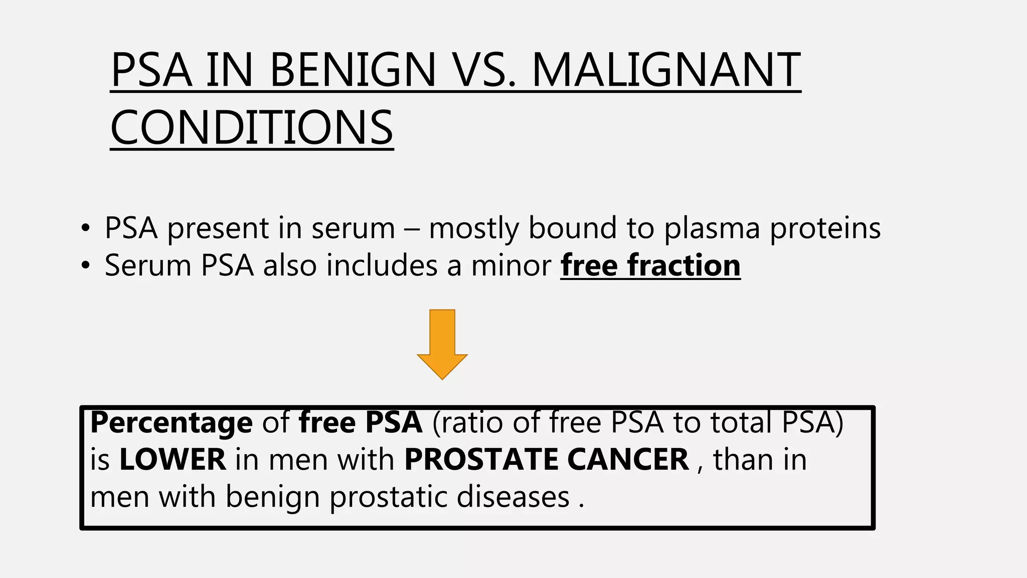 Role of Prostate Specific Antigen in Benign and malignant prostatic ...