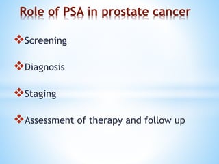 PSA prostatic specific antigen modalities.pptx