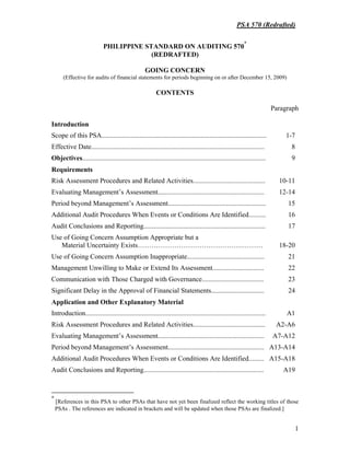 Psa 570-redrafted | PDF | Business Accounting & Finance | Business