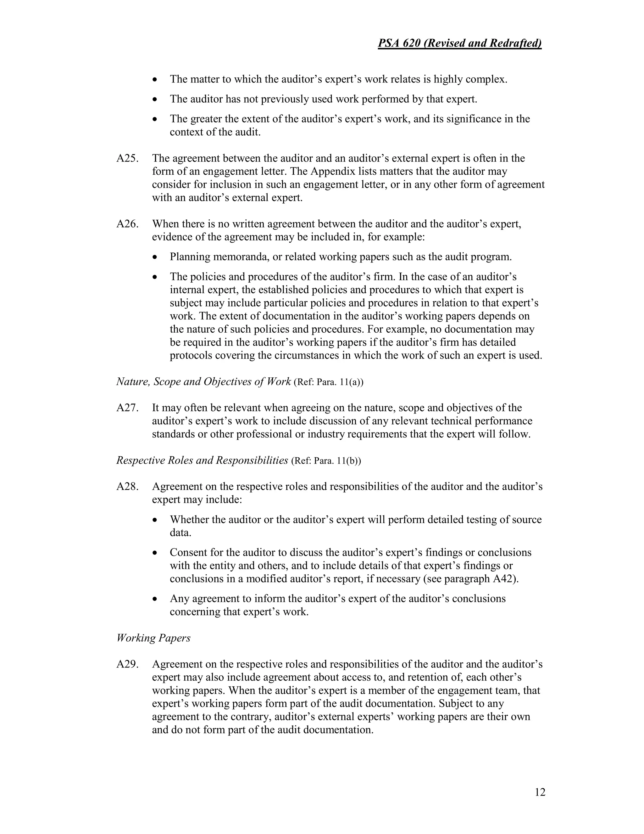 Psa 620-revised-and-redrafted | PDF