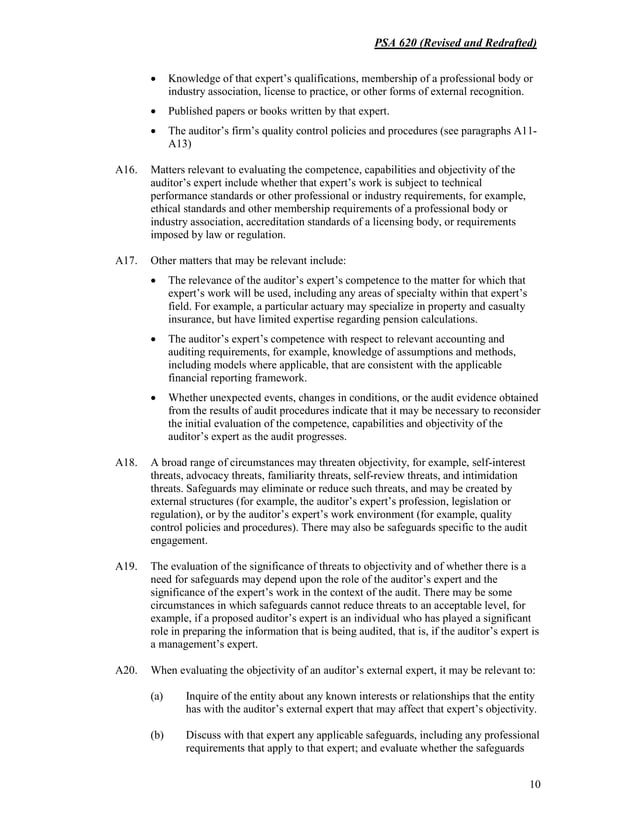 Psa 620-revised-and-redrafted | PDF