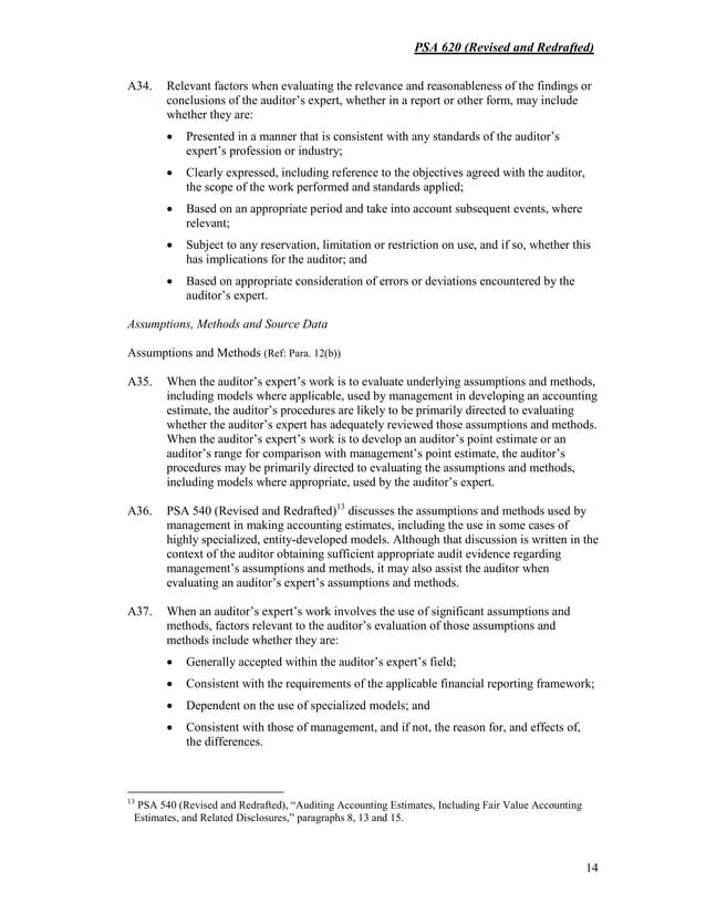 Psa 620-revised-and-redrafted | PDF