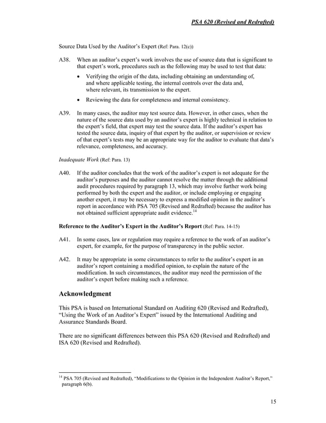 Psa 620-revised-and-redrafted | PDF