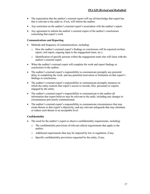 Psa 620-revised-and-redrafted | PDF