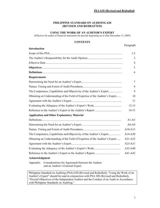 Psa 620-revised-and-redrafted | PDF