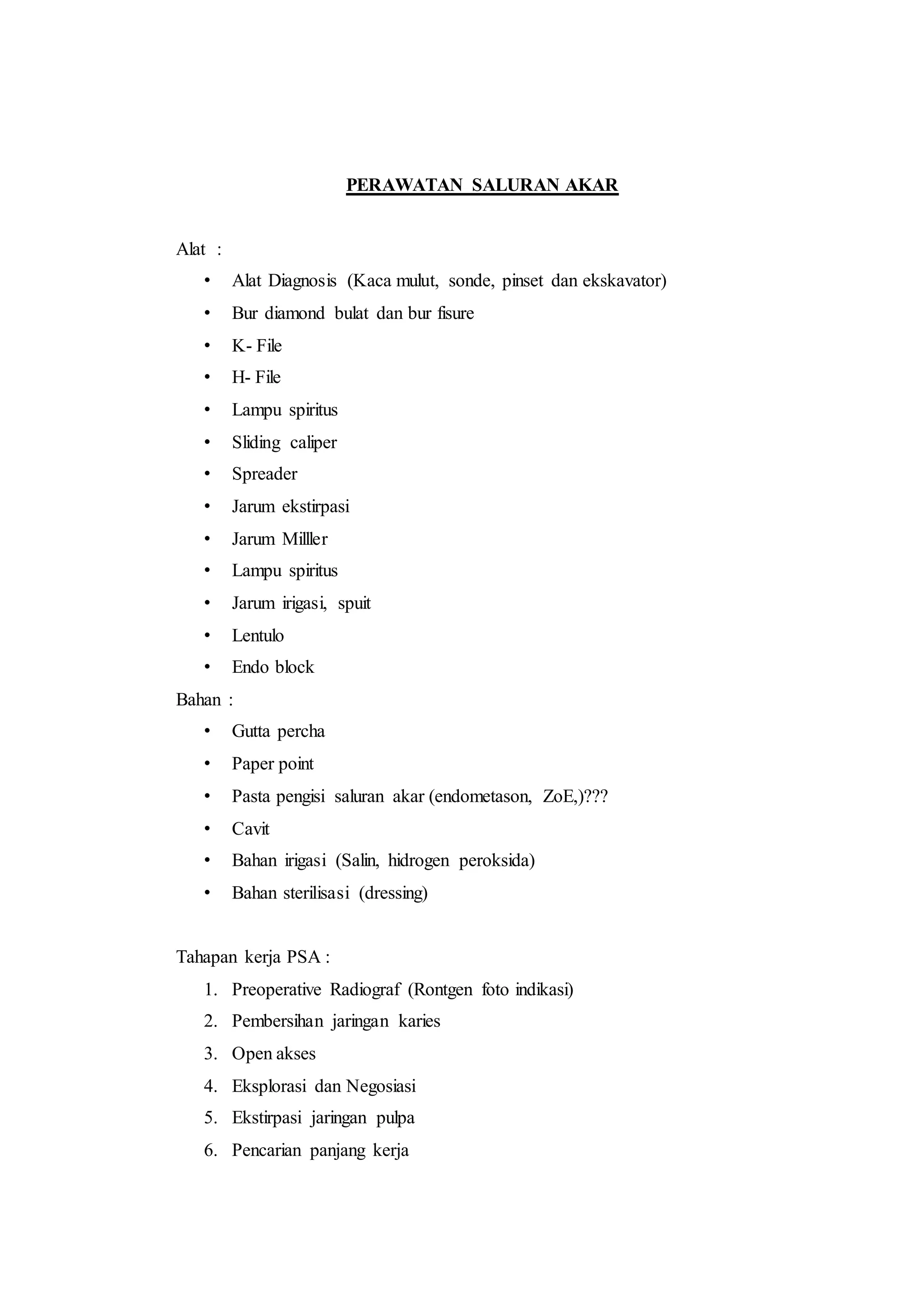 PSA AKAR TUNGGAL | DOCX