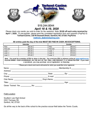 Psa trial-entry-form-2020 | DOC