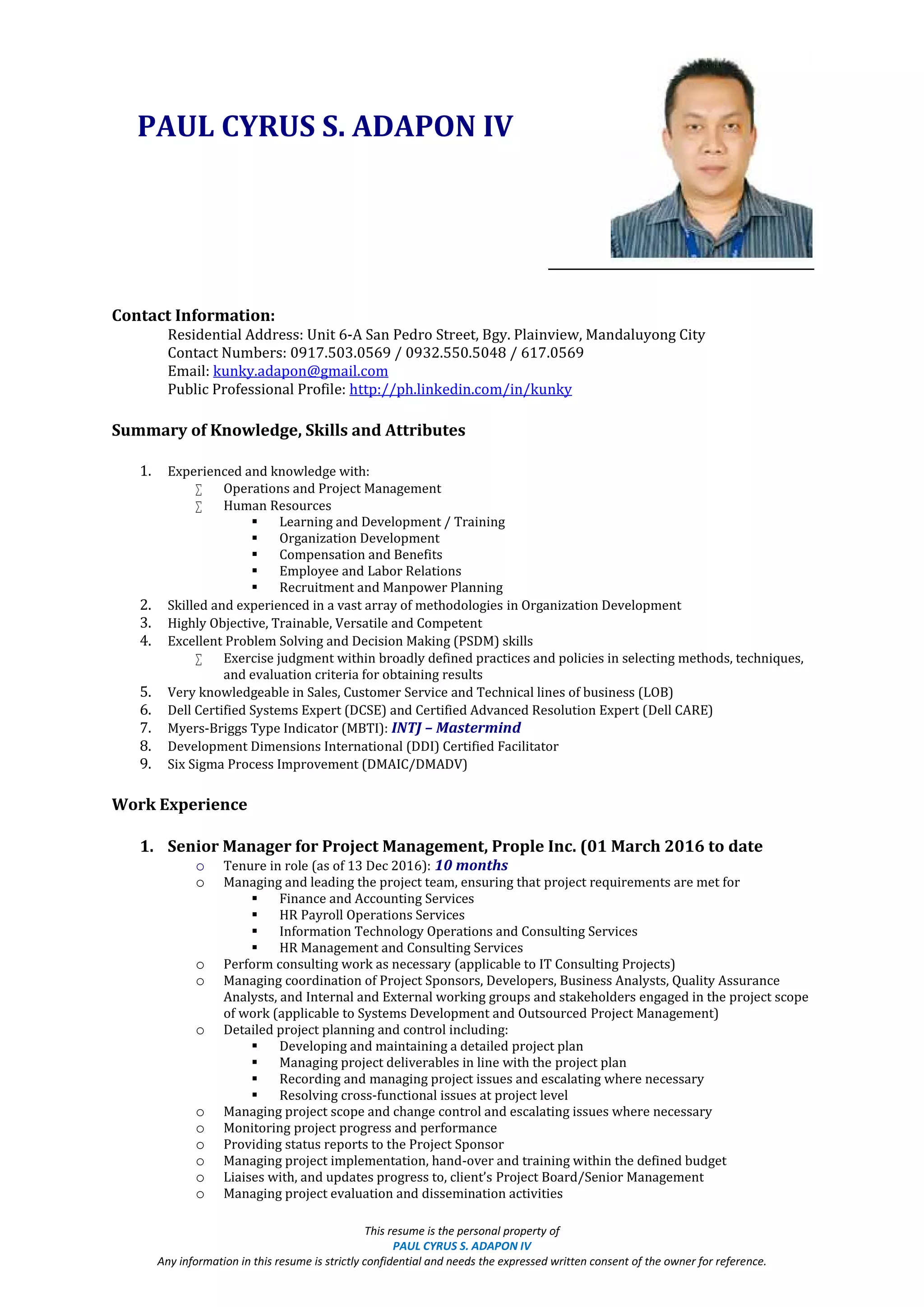 Paul's updated CV | PDF