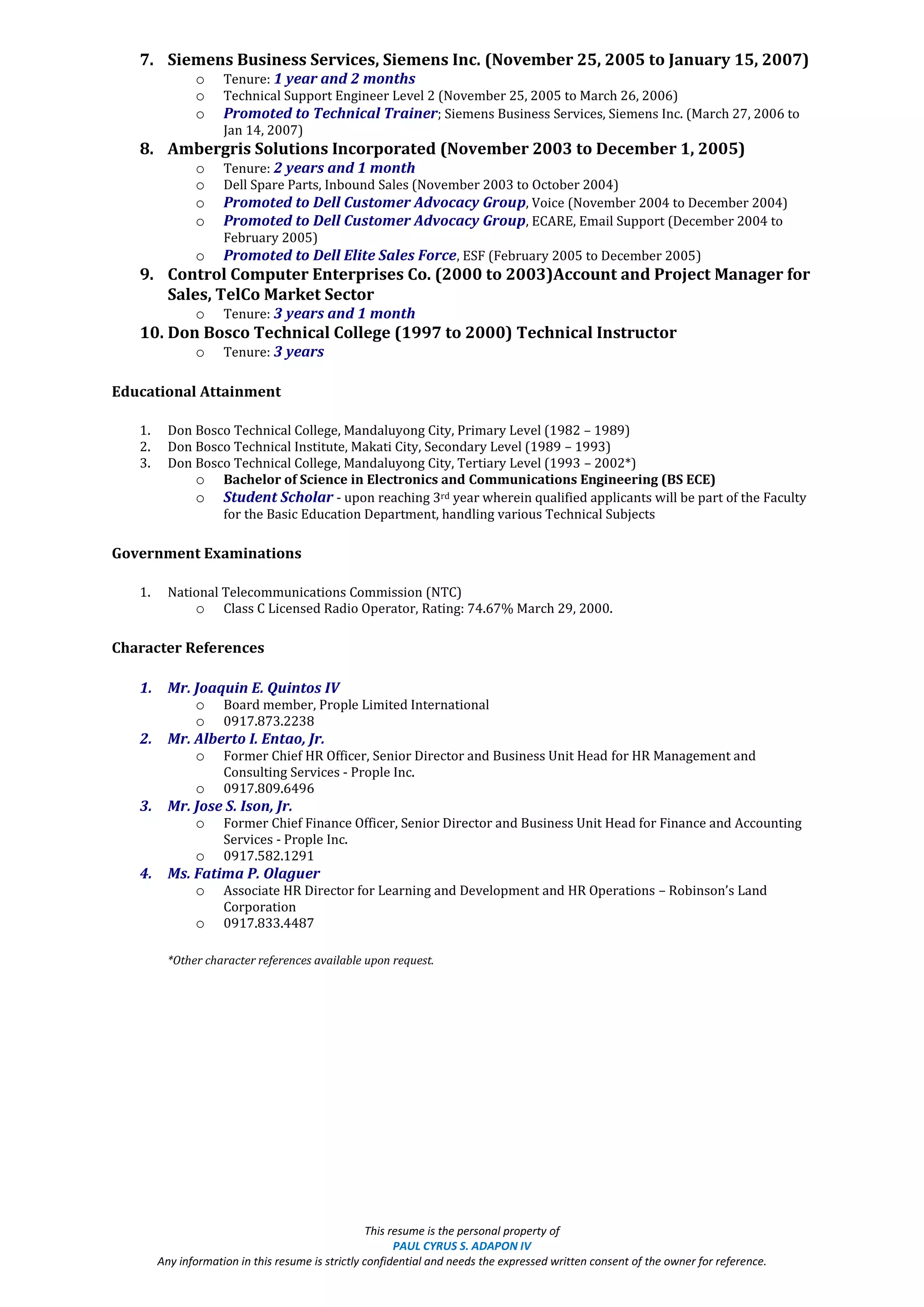 Paul's updated CV | PDF