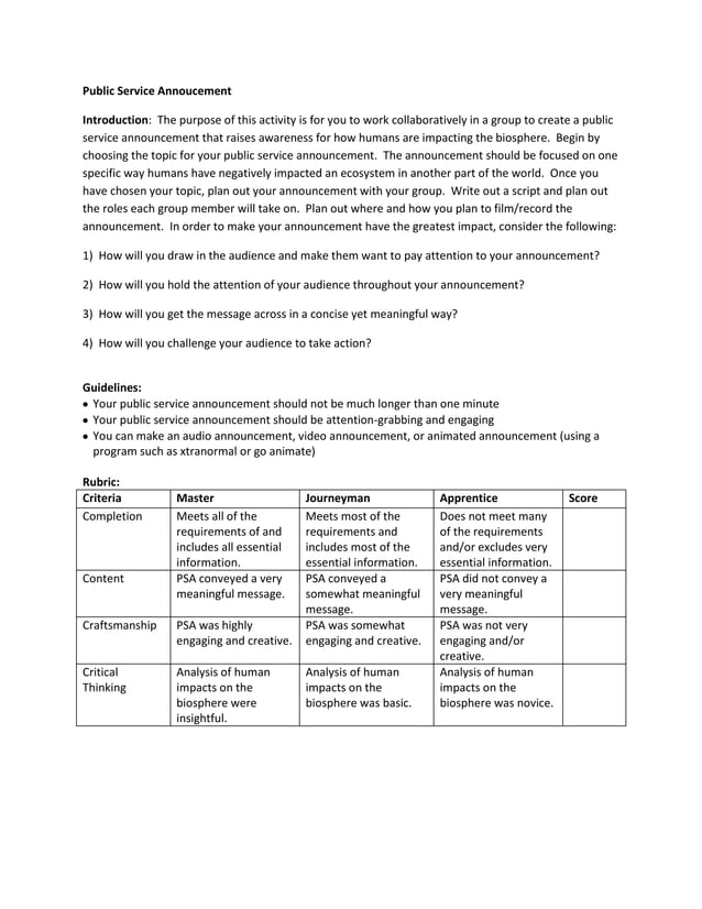 Psa assignment overview | PDF