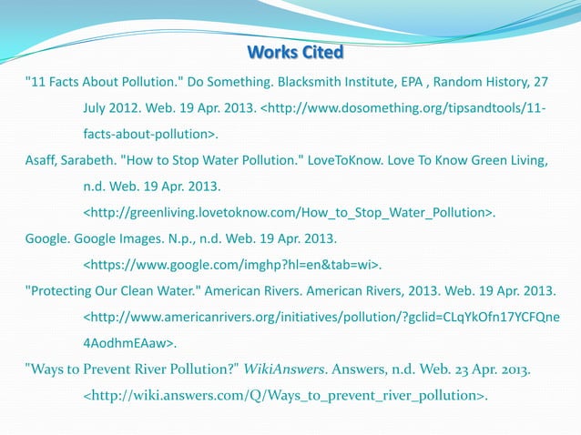 PSA pollution slide | PPT