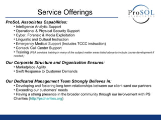 Psa Capabilities Brief 09 10 | PPT