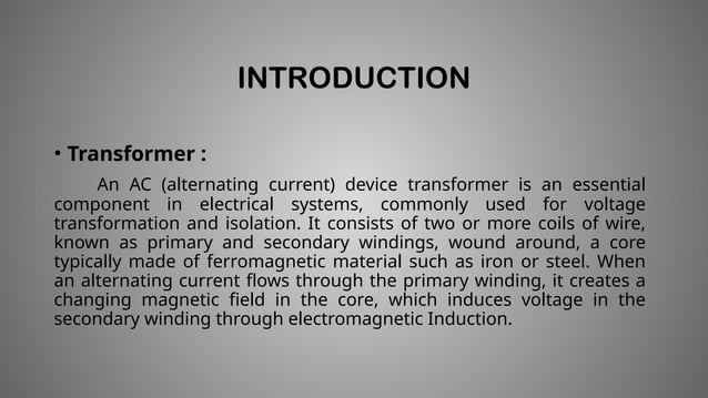 Power system - transformer basic information.pptx