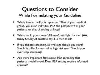 Psa guideline exercise | PPT