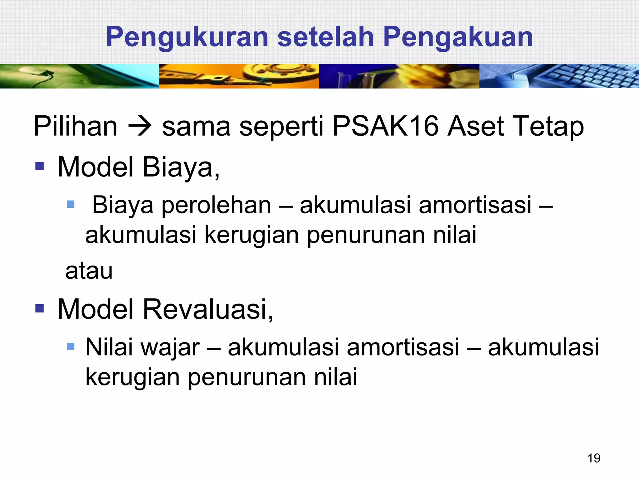 Aset Tidak Berwujud - PSAK 19 | PPTX