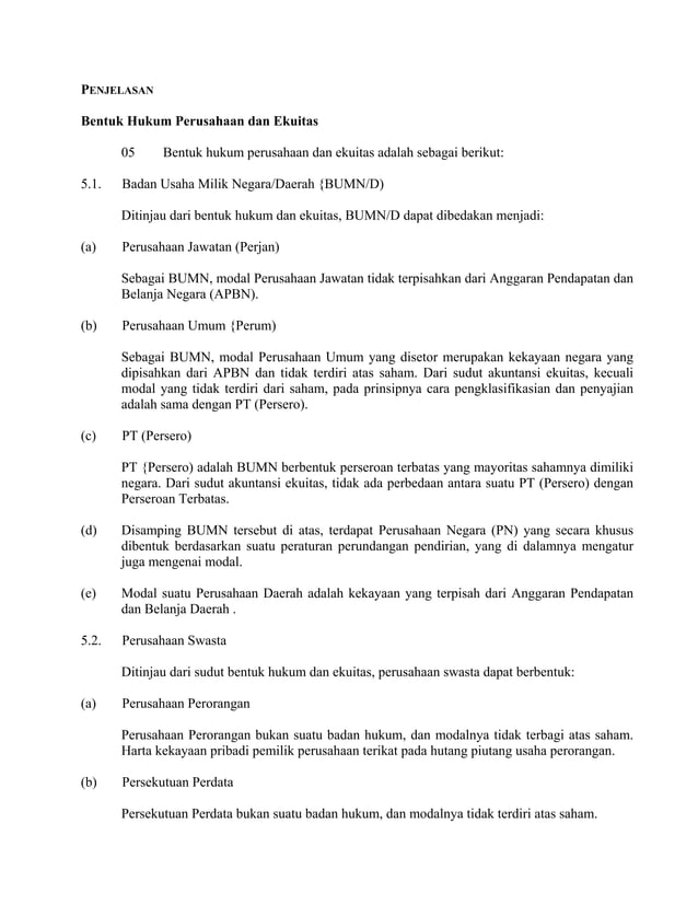 psak-21-akuntansi-ekuitas panduan penyusunan laporan ekuitas perusahaan | PDF
