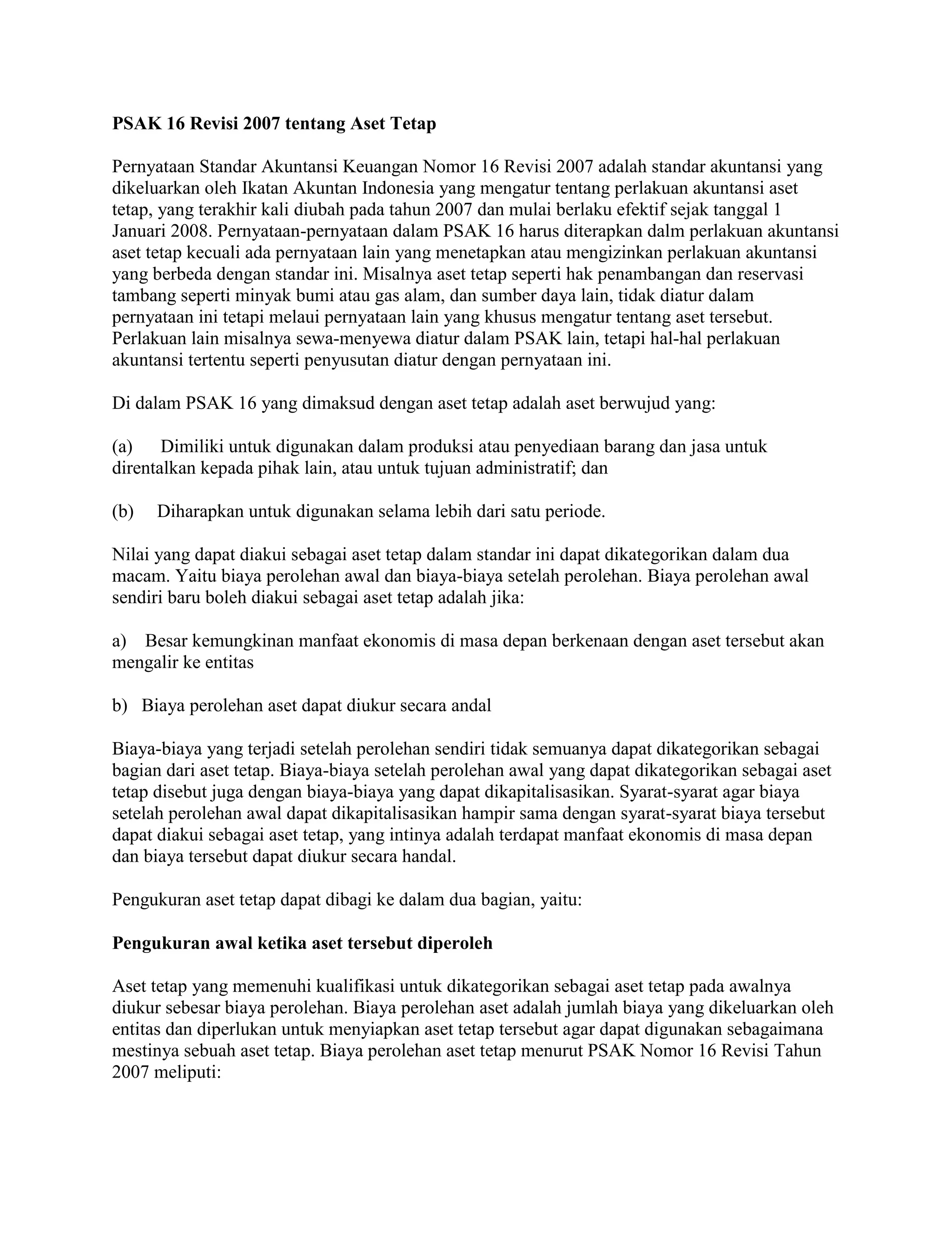 Psak 16 | DOCX