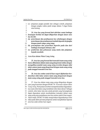 Psak 2 (rev. 2009) laporan arus kas | PDF