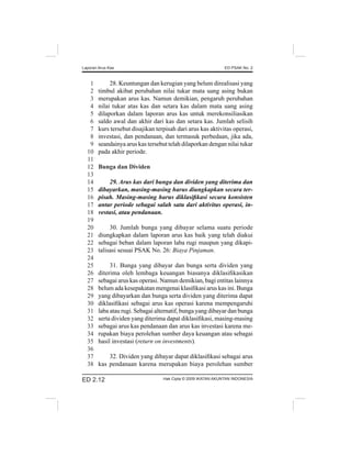 Psak 2 (rev. 2009) laporan arus kas | PDF