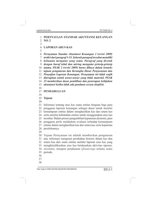 Psak 2 (rev. 2009) laporan arus kas | PDF
