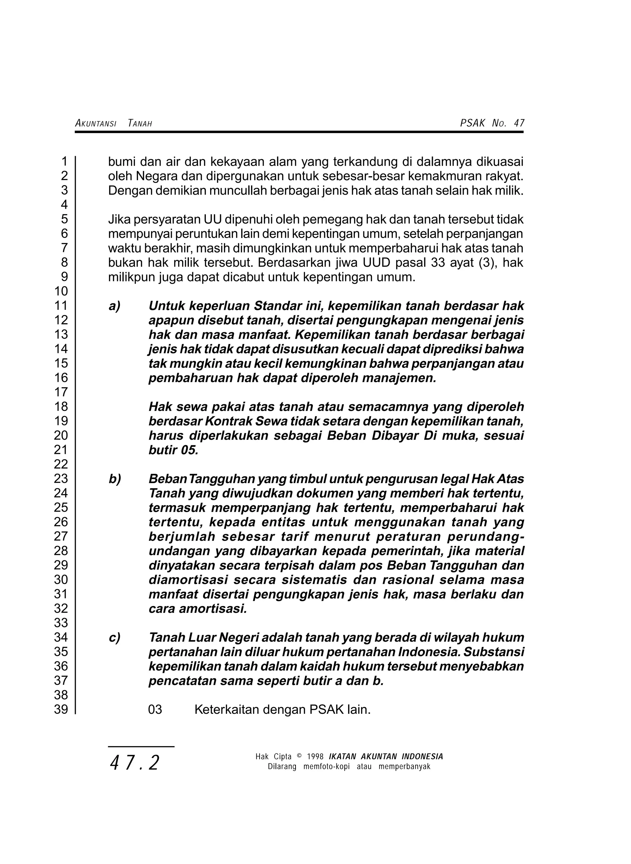 Psak47 akuntansitanah | PDF