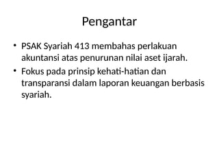 PSAK_Syariah_413_Penurunan_Nilai pada pembiayaan | PPTX