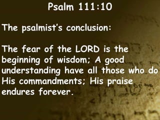 Psalm 111 | PPT