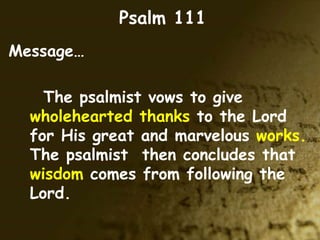 Psalm 111 | PPT