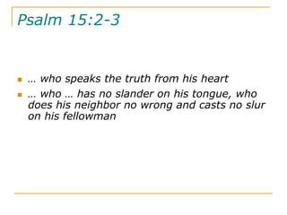 Psalm 15 | PPT