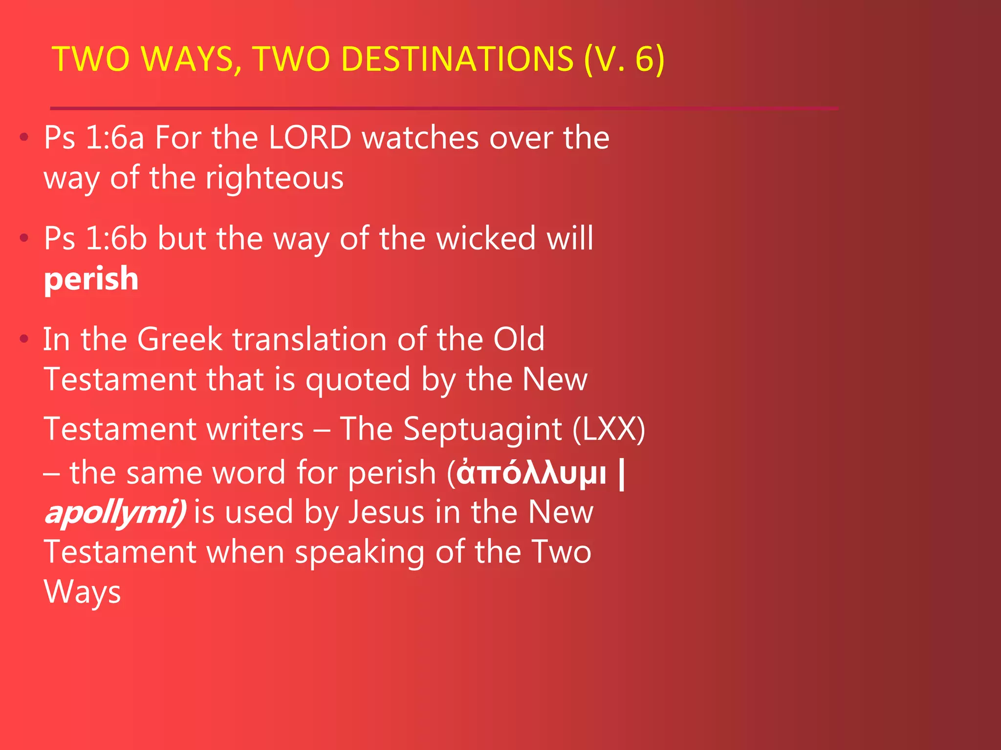 Psalm 1 devotion | PPTX