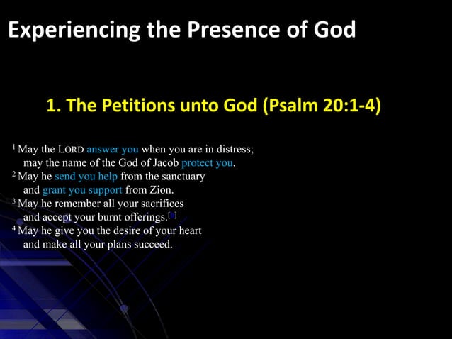 Psalm 20 | PPTX | Christianity | Religion & Spirituality