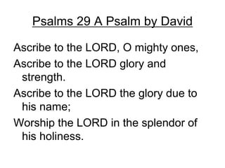 Psalm 29 | PPT