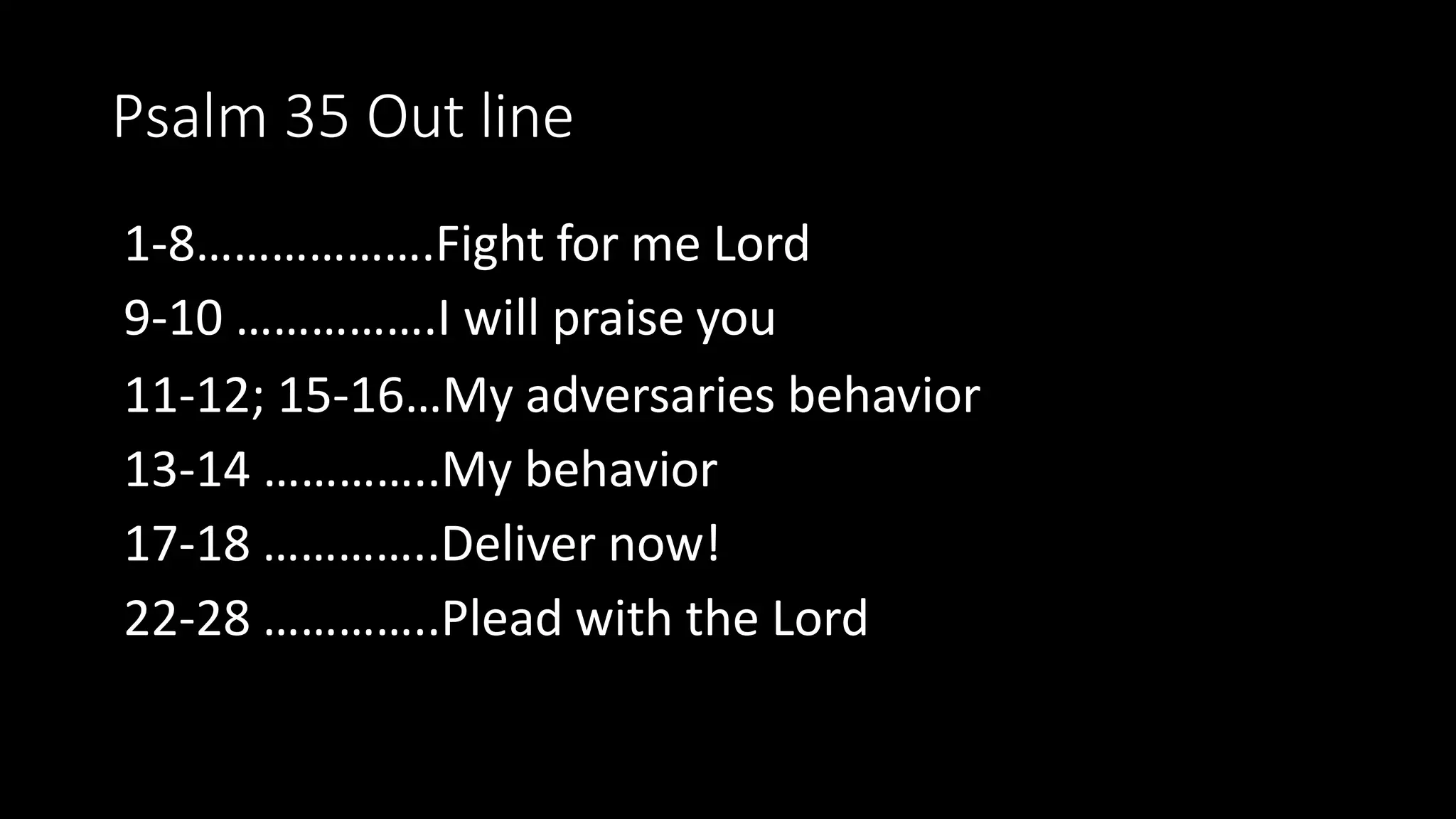 Psalm 35 | PPTX
