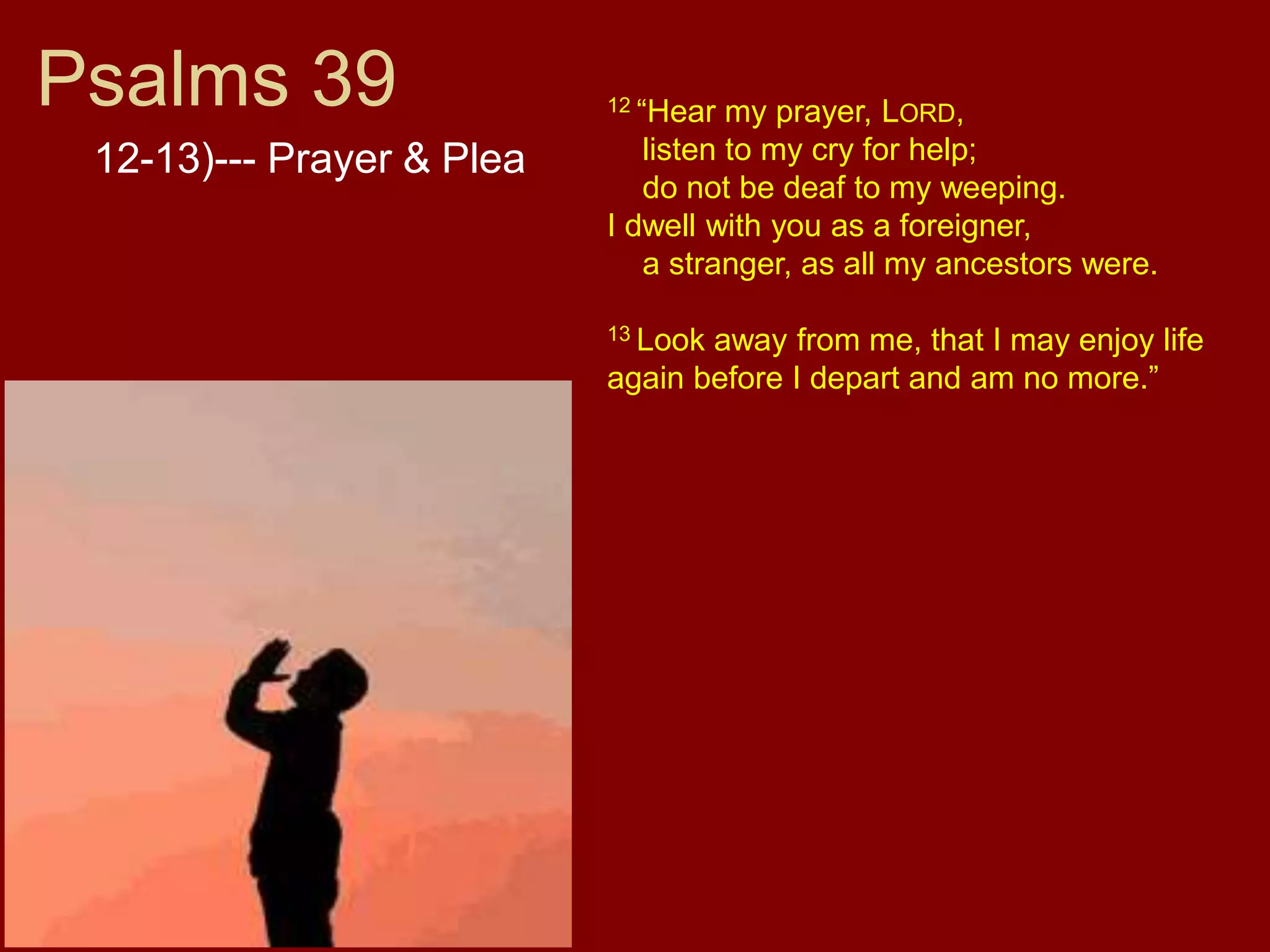 Psalm 39 | PPT | Free Download
