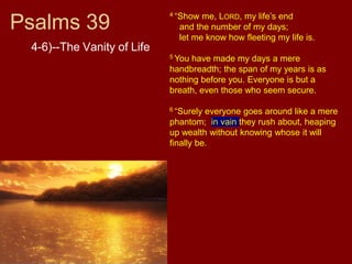 Psalm 39 | PPT | Free Download