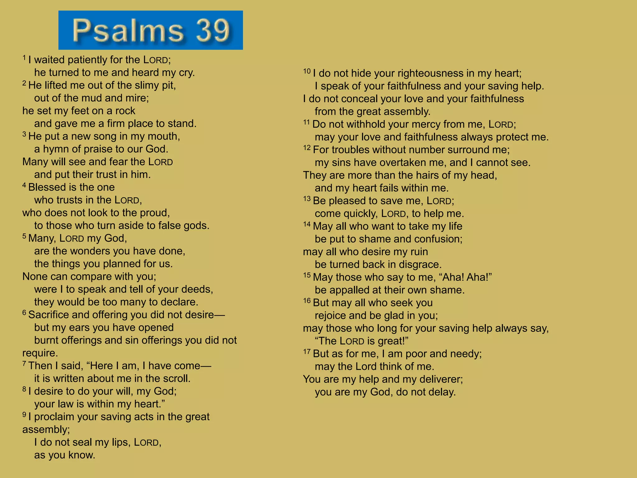 Psalm 40 | PPT