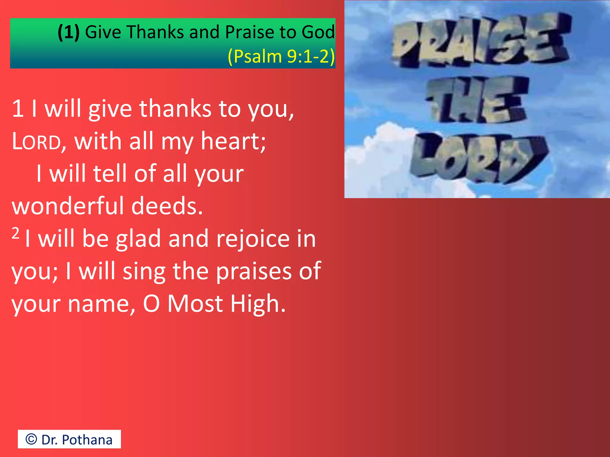 Psalm 9 | PPT