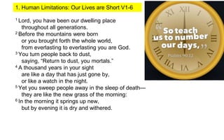 Psalm-90; Teach us to Number our Days. | PPTX