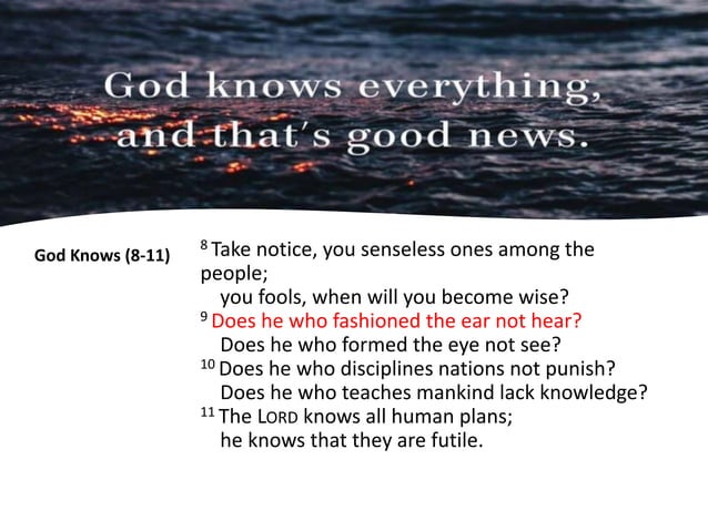 Psalm 94 The Lord Does Not Forsake His People