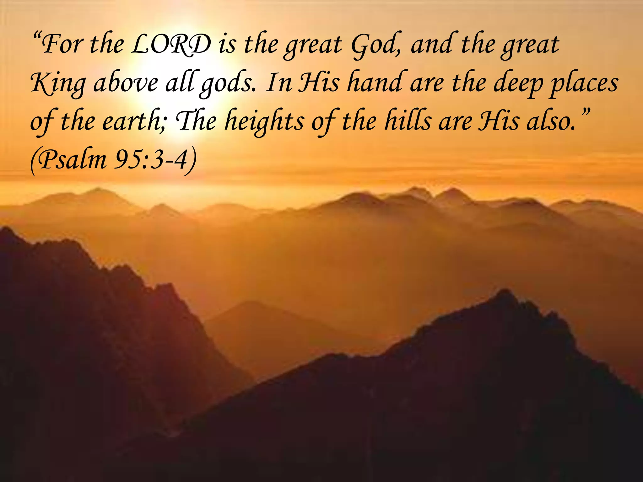 Psalm-95; A Call To Worship | PPT